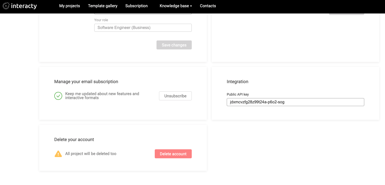 Javascript API Integration Interacty Help Center